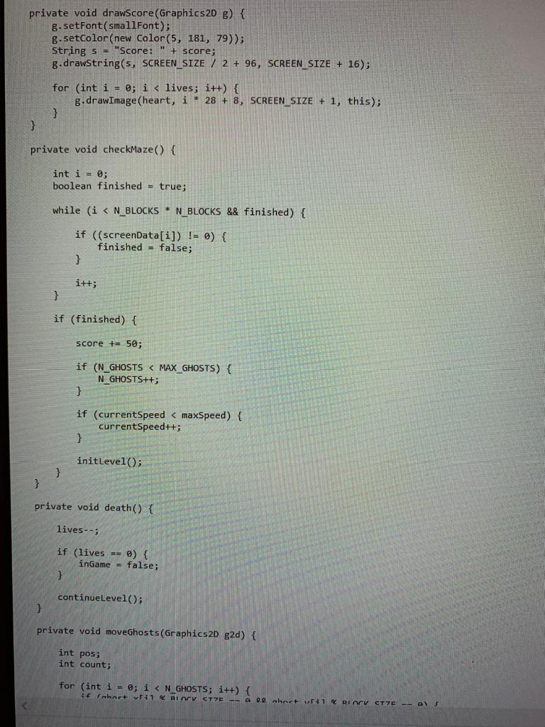 Solved Below there is a Pacman Game code by Java. Can you | Chegg.com