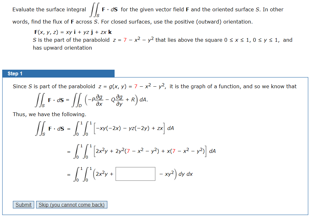 Solved F.dS for the given vector field F and the oriented | Chegg.com