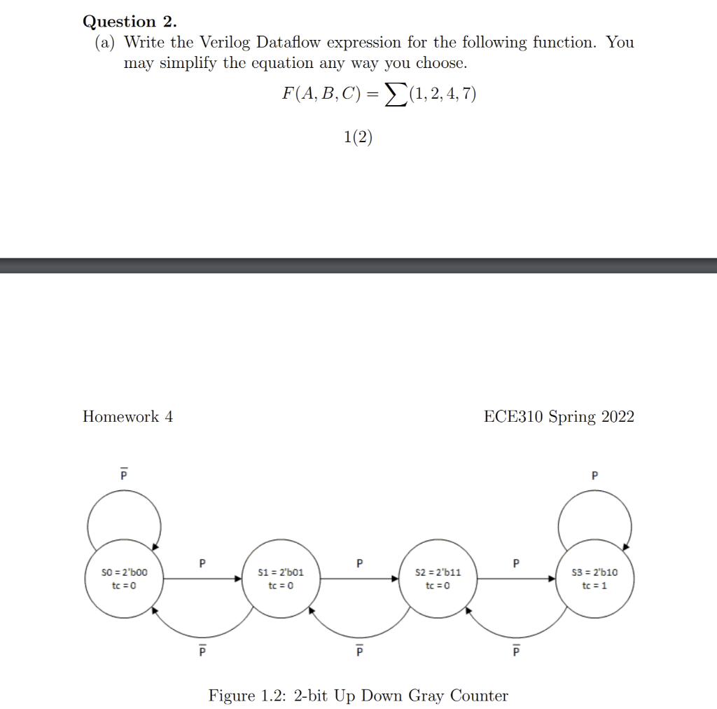 Solved Question 2 A Write The Verilog Dataflow Expression 1032