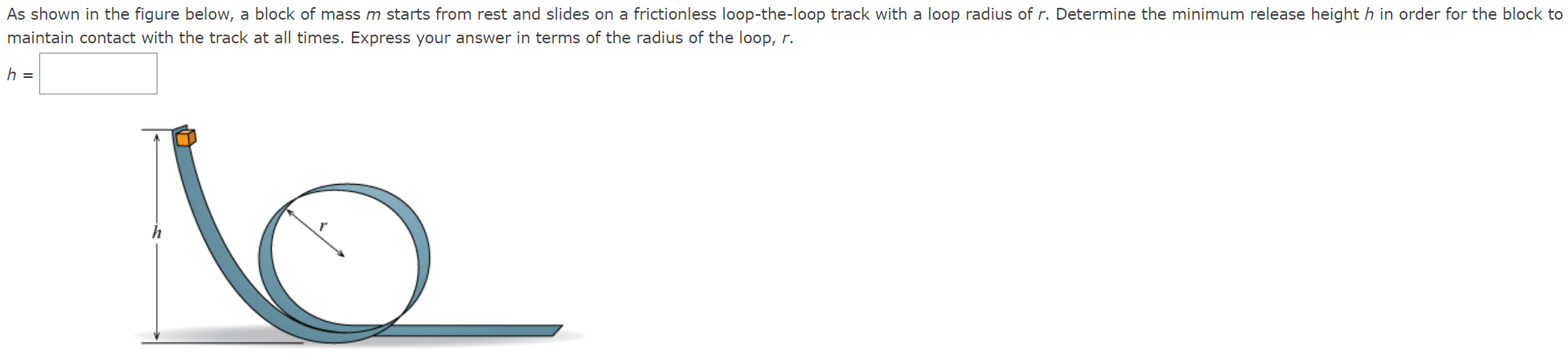 Solved As shown in the figure below, a block of mass m | Chegg.com