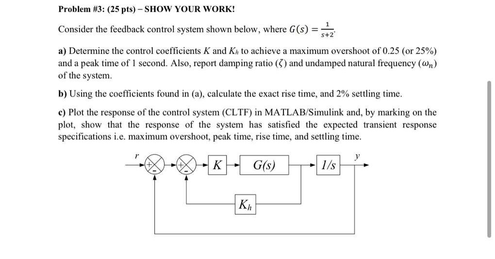 Solved Problem \#3: (25 pts) - SHOW YOUR WORK! Consider the | Chegg.com