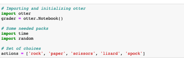 In python create a Rock-Paper-Scissors-Lizard-Spock | Chegg.com