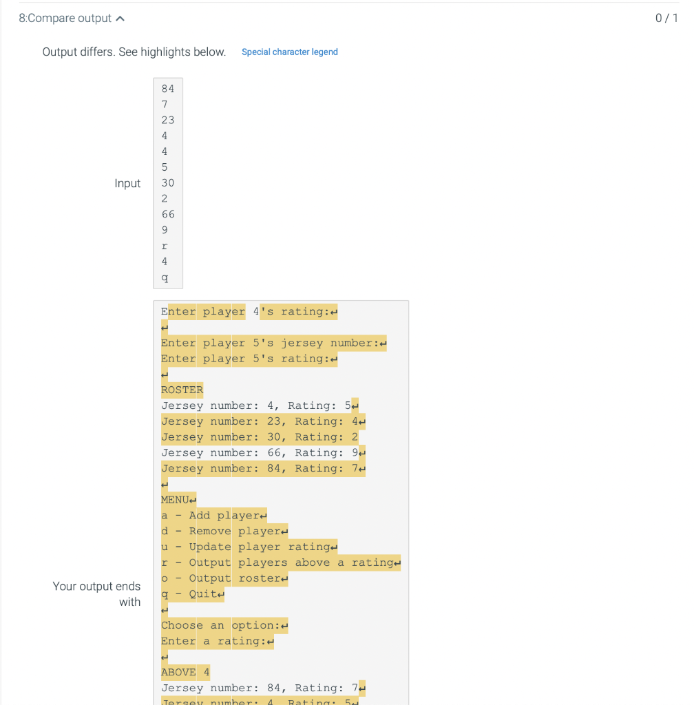 Solved 8.19 LAB*: Program: Soccer team roster | Chegg.com