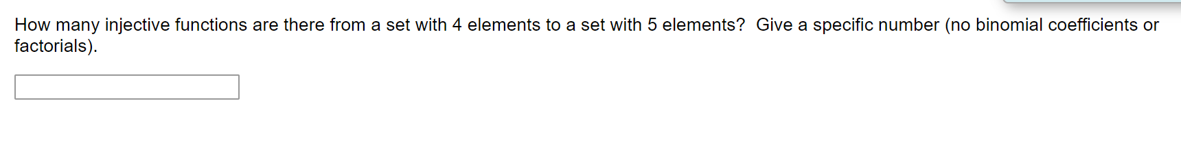 Solved How many injective functions are there from a set | Chegg.com