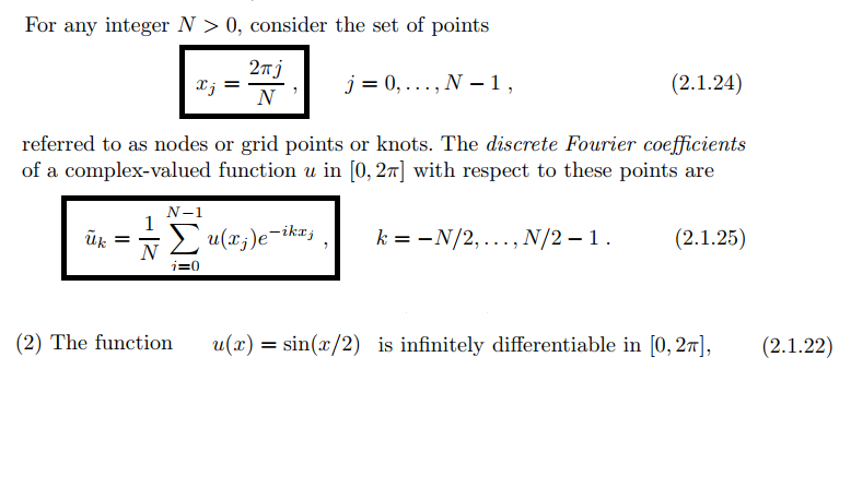 Solved For any integer N > 0, consider the set of points 2πj | Chegg.com