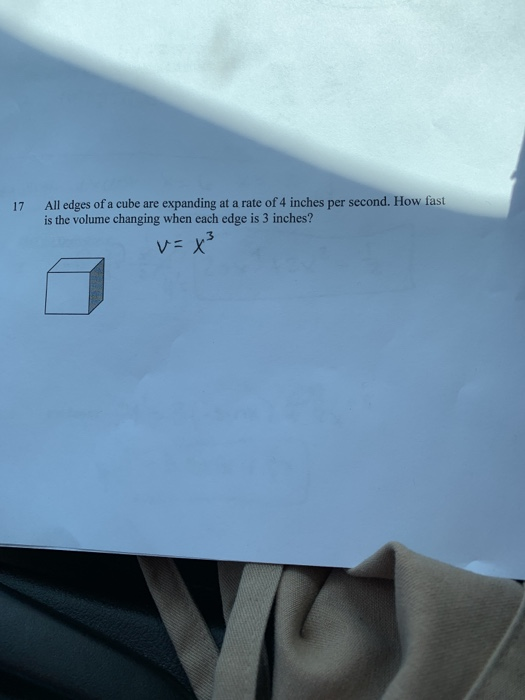 Solved All edges of a cube are expanding at a rate of 4 | Chegg.com