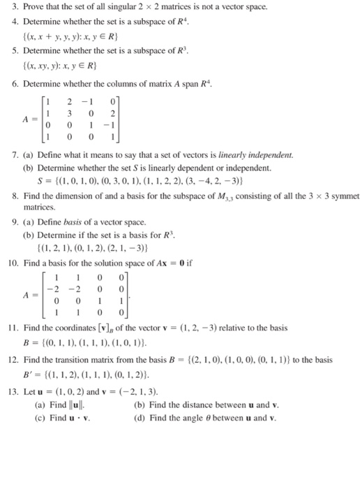 Solved 3. Prove that the set of all singular 2 x 2 matrices | Chegg.com
