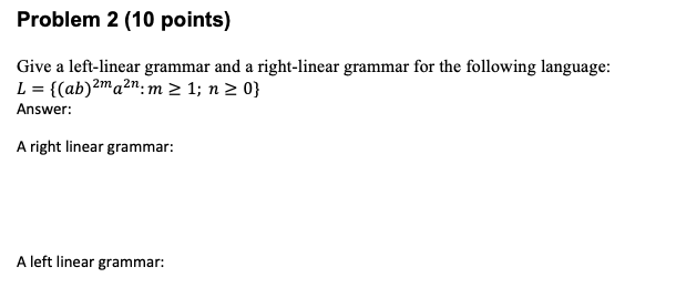 Solved Problem 1 (10 points) Draw DFAs for the languages | Chegg.com