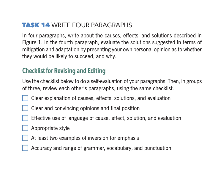 TASK 14 WRITE FOUR PARAGRAPHS In four paragraphs, | Chegg.com