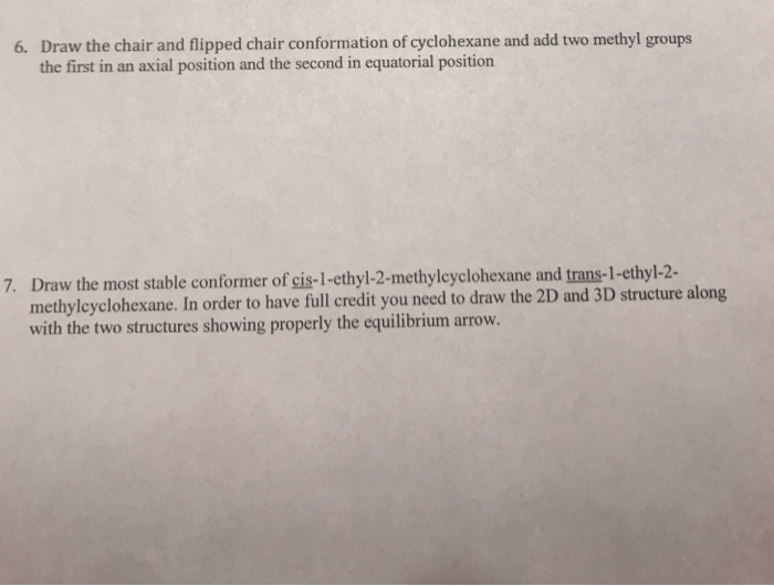 Solved Draw the chair and flipped chair conformation of | Chegg.com