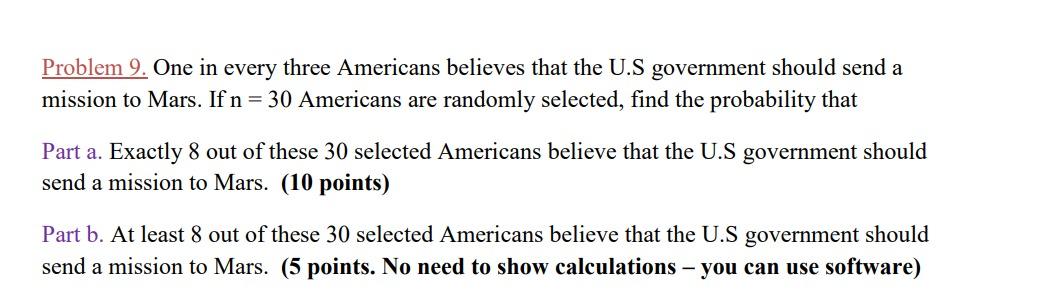 Solved Problem 9. One in every three Americans believes that | Chegg.com