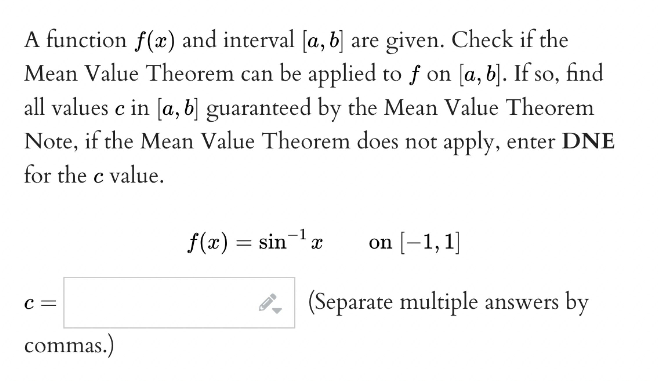 Solved A function f(x) ﻿and interval a,b ﻿are given. Check | Chegg.com