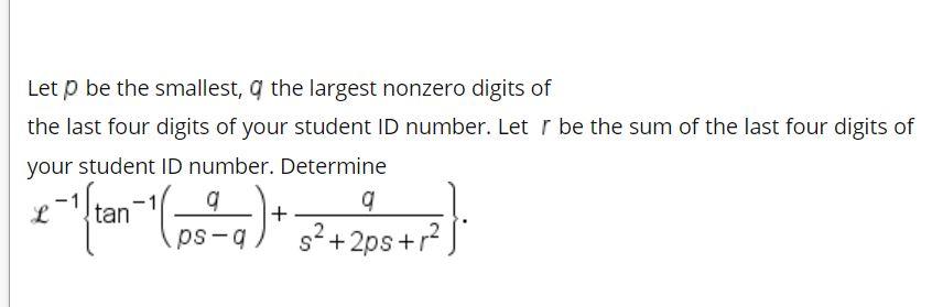 Solved Let p be the smallest, 9 the largest nonzero digits | Chegg.com