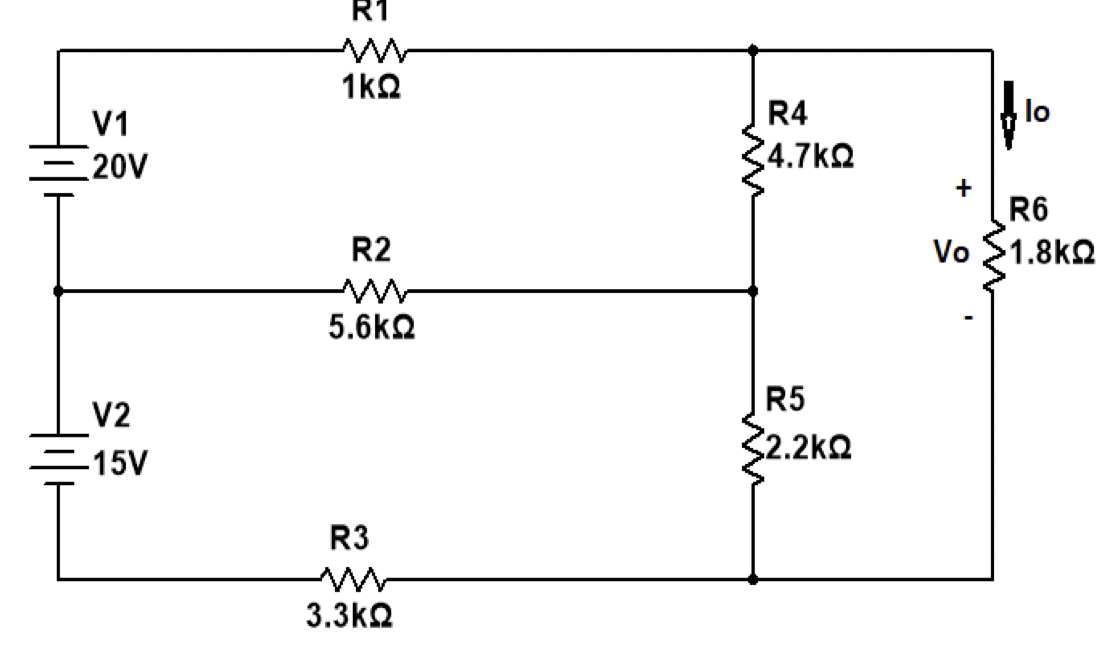 Solved 2 Use Superposition Theorem To Determine Voltage Vo