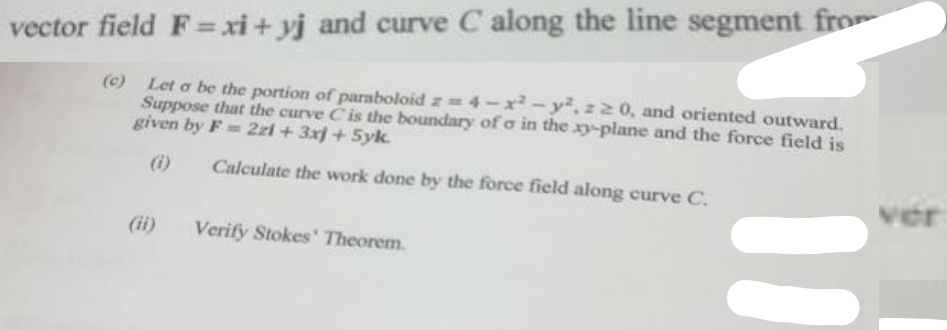 Solved ector field F=xi+yj and curve C along the line | Chegg.com