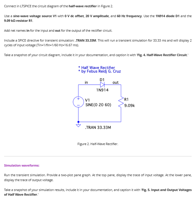 Solved Connect in LTSPICE the circuit diagram of the | Chegg.com