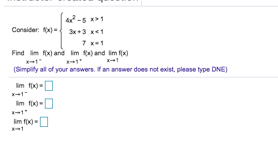 Solved Instructor-created question Consider: f(x) = 4x- 6x | Chegg.com