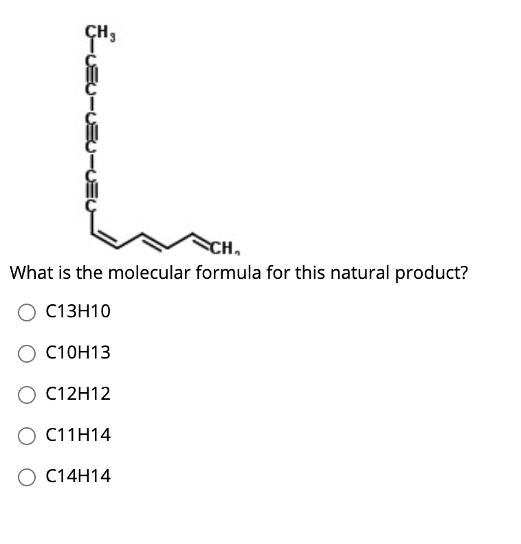 Solved دیرکرد :CH, What is the molecular formula for this | Chegg.com