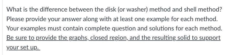Solved What is the difference between the disk (or washer) | Chegg.com