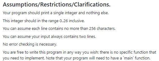 Solved Write a C program prac_95.c which reads two lines of | Chegg.com