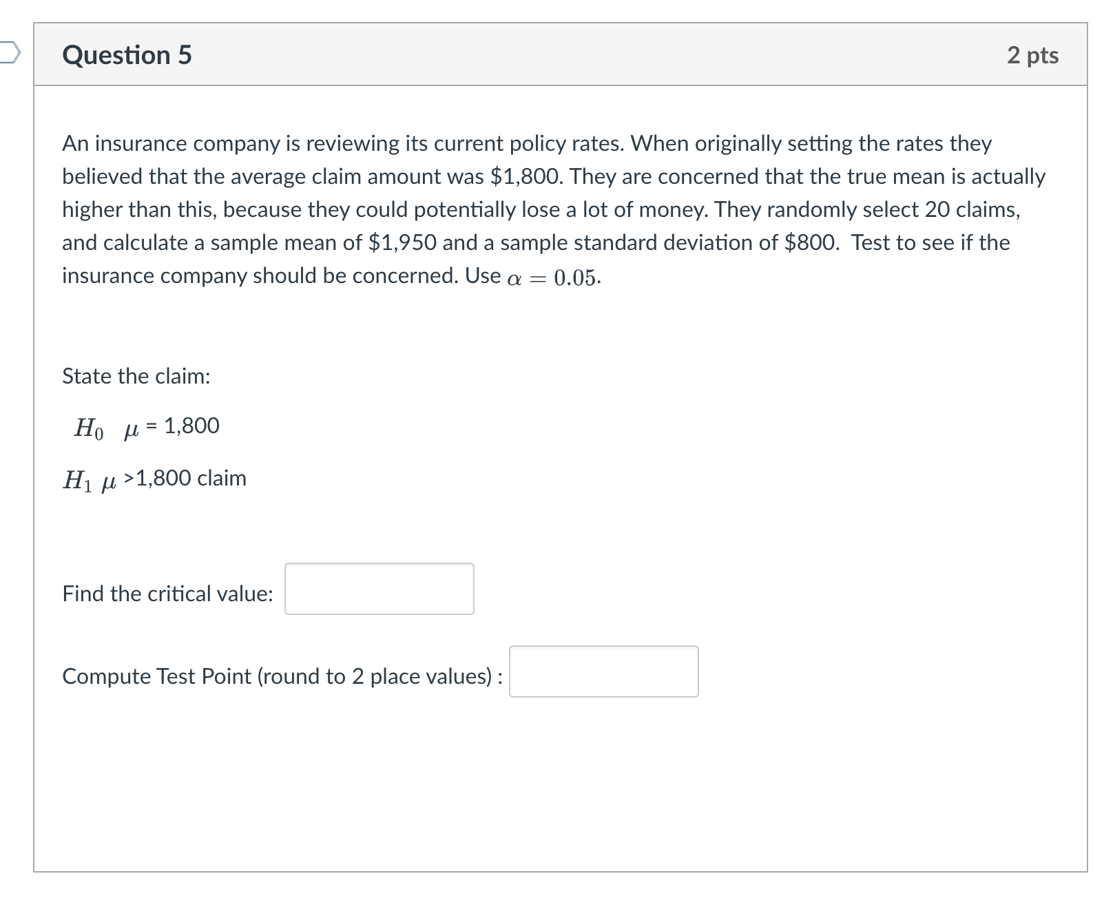 Solved An insurance company is reviewing its current policy | Chegg.com