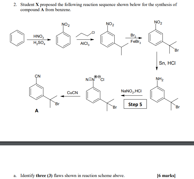 Solved Student x ﻿proposed the following reaction sequence | Chegg.com