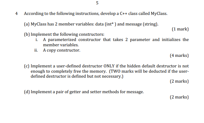 Solved 5 4 According to the following instructions, develop | Chegg.com