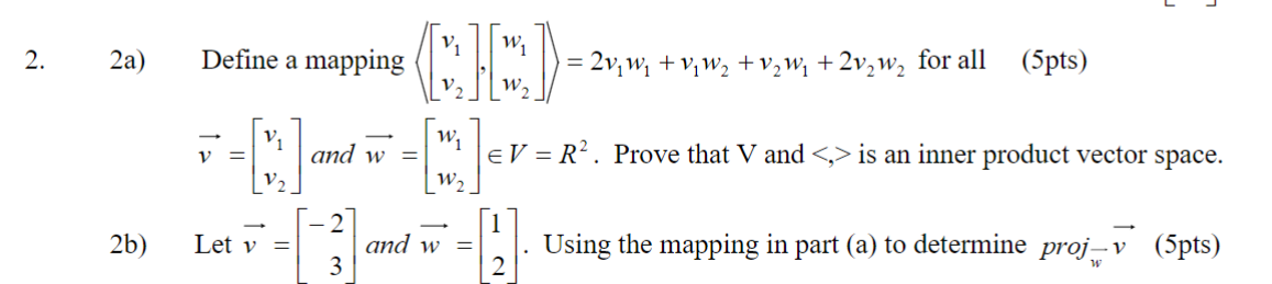 Solved 2a) ﻿Define a mapping | Chegg.com