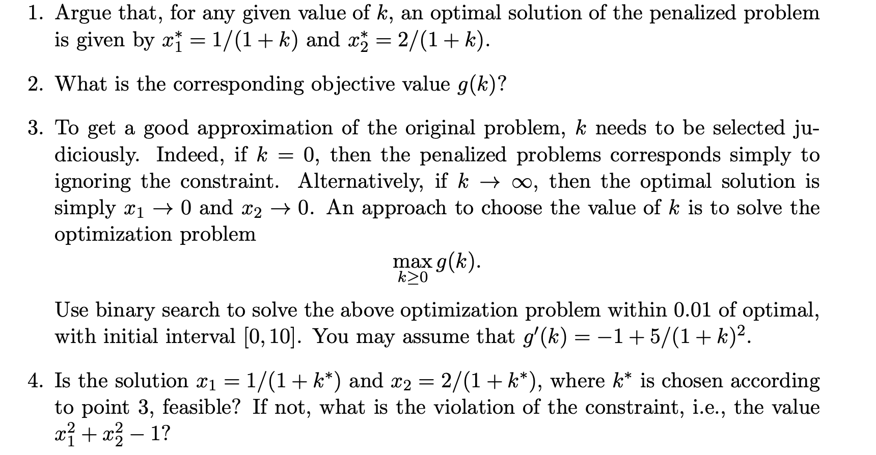Solved Consider The Quadratically Constrained Quadratic