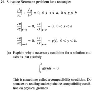 21. Solve the Neumann problem for a rectangle: = 0, 0 | Chegg.com