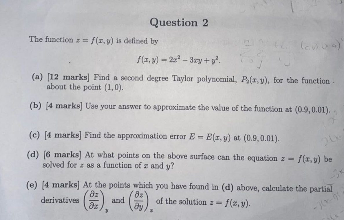 Solved The function z=f(x,y) is defined by | Chegg.com