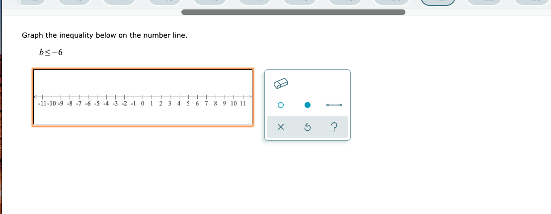 Solved Graph the inequality below on the number line. b