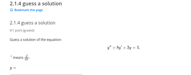 Solved 2.1.4 guess a solution 0/1 point (graded) Guess a | Chegg.com
