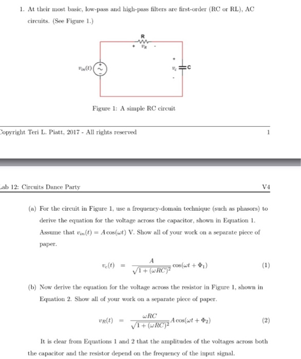 Solved At their most basic, low-pass and high-pass filters | Chegg.com