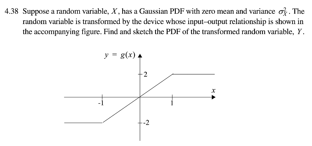 Solved 438 Suppose A Random Variable X Has A Gaussian Pdf 