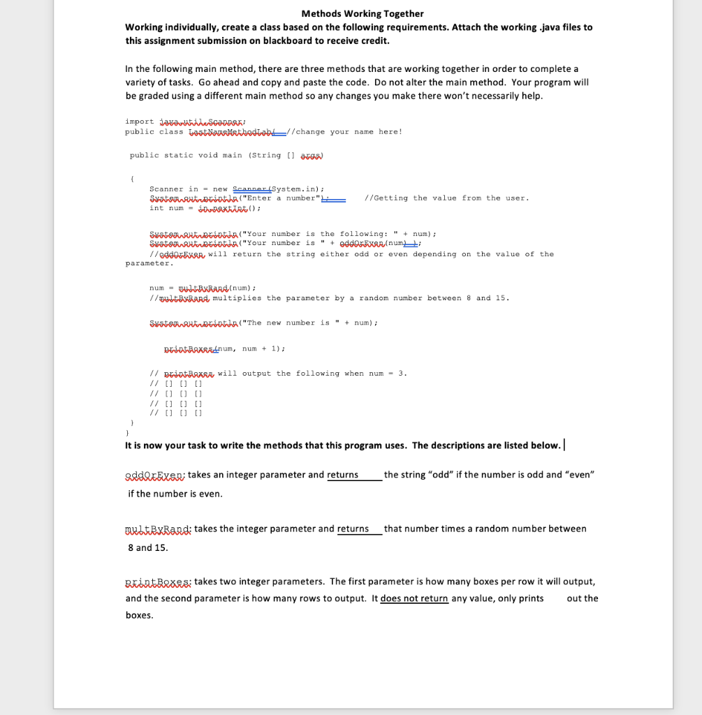 Solved Methods Working Together Working individually, create | Chegg.com