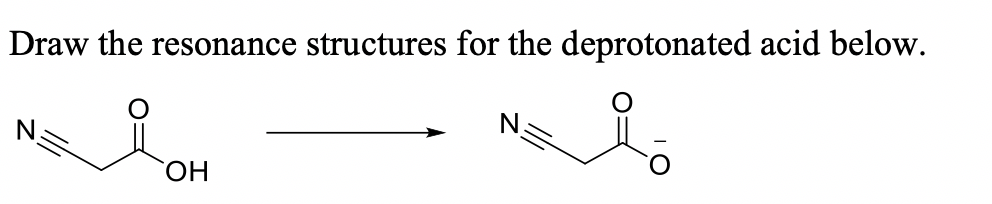 Solved Draw the resonance structures for the deprotonated | Chegg.com