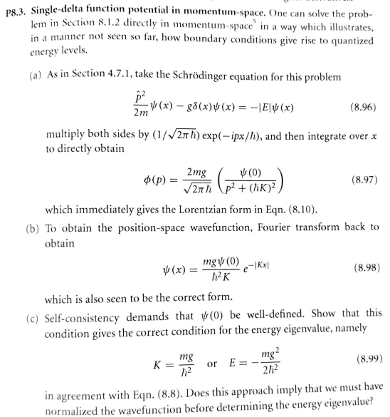 Solved PS. 3. Single-delta function potential in | Chegg.com