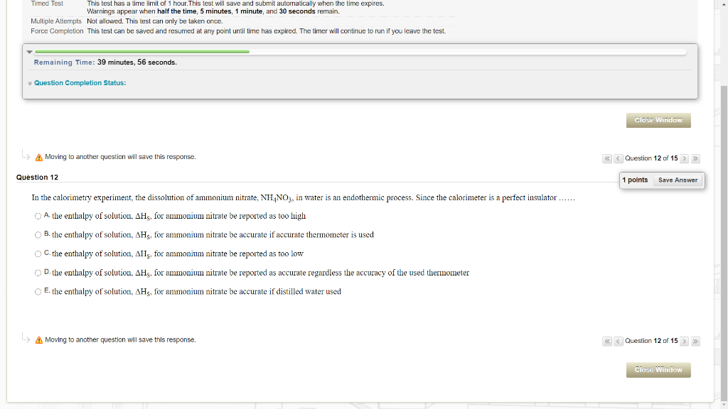 Solved Timed Test This test has a time limit of 1 hour. This | Chegg.com
