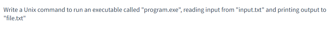 Solved Write A Unix Command To Run An Executable Called 8287