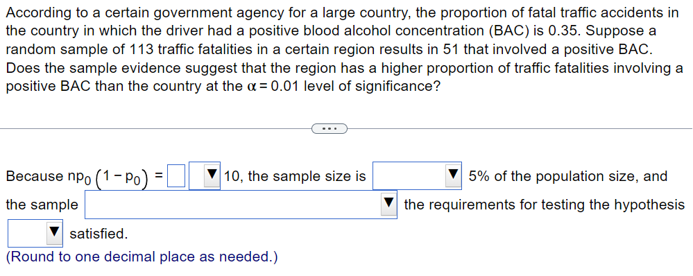 Solved Dropdown Menu Options: , = , Greater than, less | Chegg.com