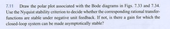7.11 Draw the polar plot associated with the Bode | Chegg.com