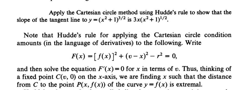 Solved Apply the Cartesian circle method using Hudde's rule | Chegg.com