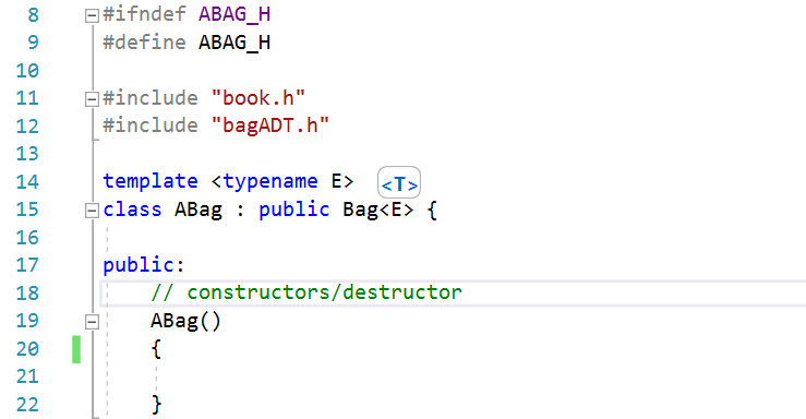 Solved Use the bag ADT provided to create an array-based | Chegg.com
