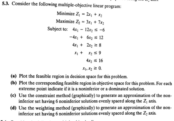 Solved s.3. Consider the following multiple-objective linear | Chegg.com