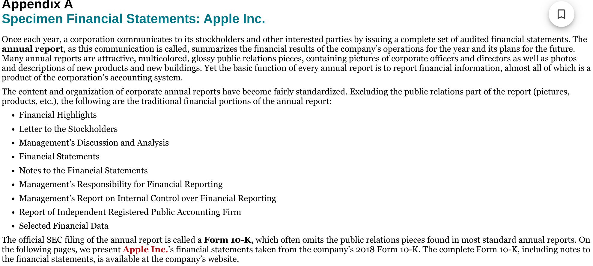 Solved Financial Reporting Problem: Apple Inc.CT4.1 The | Chegg.com