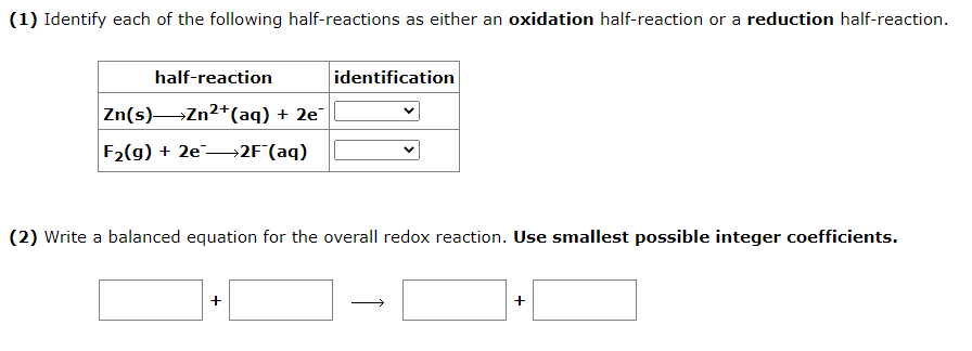 Solved 2) Write a balanced equation for the overall redox | Chegg.com
