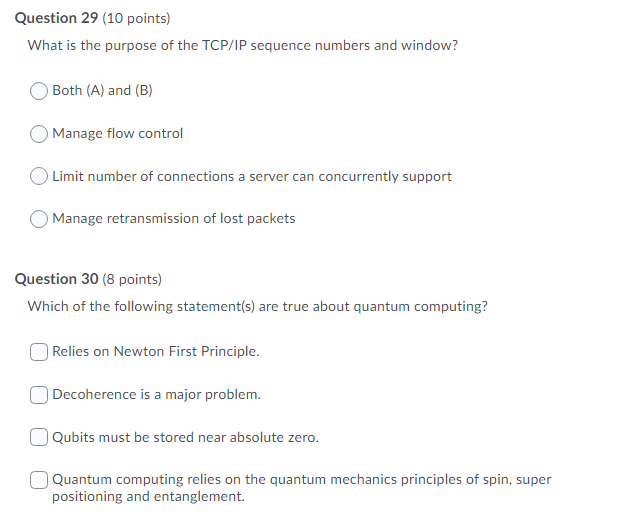 Solved Question 29 (10 points) What is the purpose of the | Chegg.com