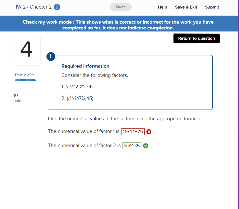 Solved Check my work mode : This shows what is correct or | Chegg.com