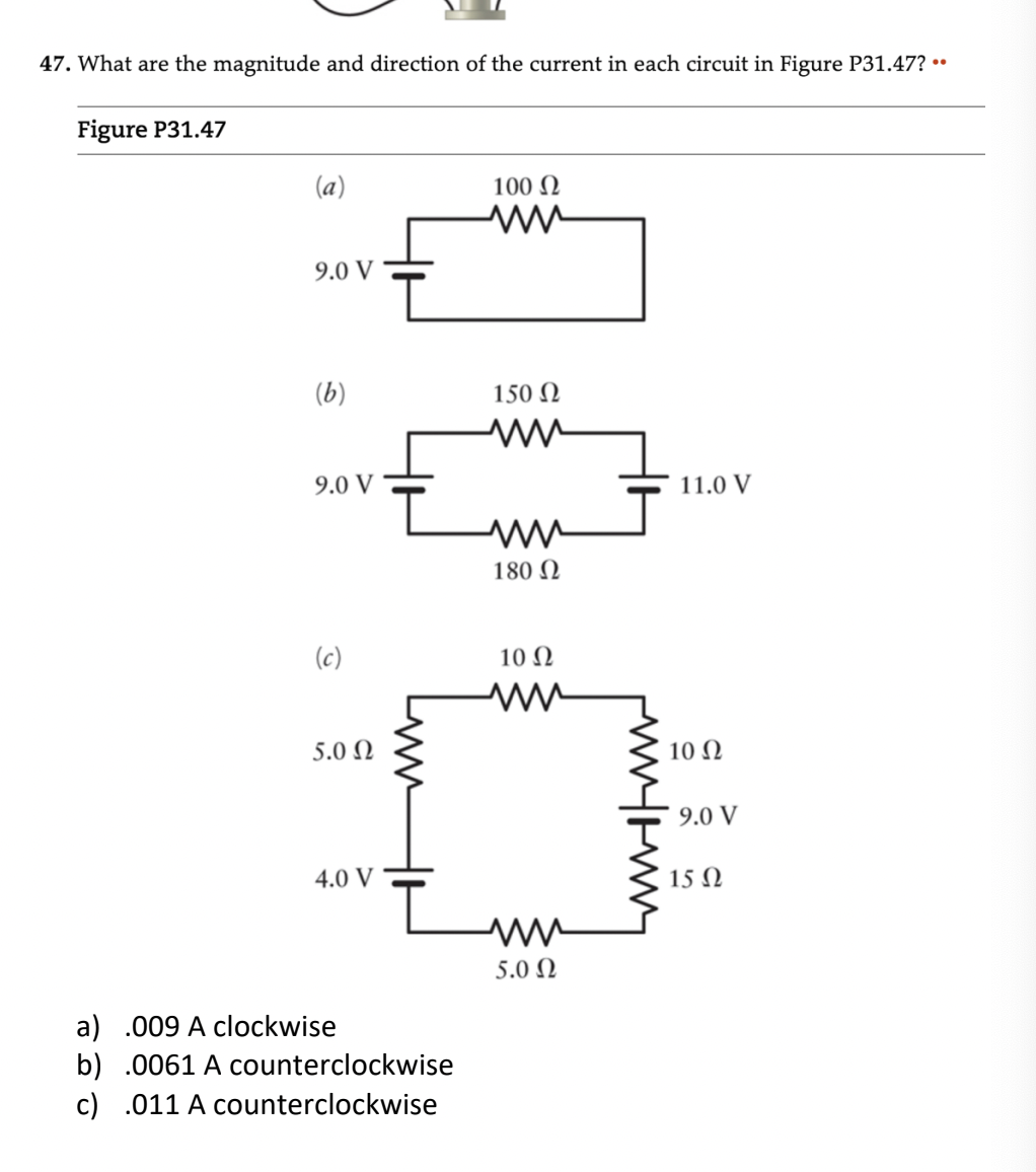 Solved 47. What are the magnitude and direction of the | Chegg.com